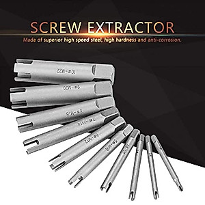 Steel Broken Head Taps Stripped Screw Remover Kit Tap Extractor Set(#C 656g/23.1oz (ten-piece set)
