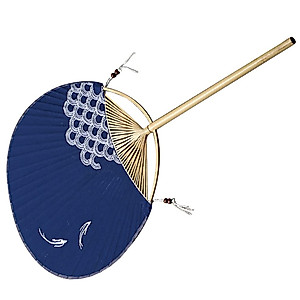 Cabilock and Fan Summer Round Fan Exquisite Circular Fan Japanese Round Fan Chinese Fan Japanese Style Fan Japanese Fan Dancing Fan Dancing Props Japanese Decor Fan Decorative Handle Fan