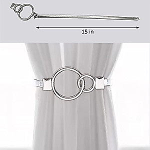 Magnetic Curtain Tiebacks, Elegant Decorative Drape Tie Backs Holdback Holder for Window Draperies, Modern Rope Tiebacks for Drapes Window Curtain Holdbacks for Draperies #A