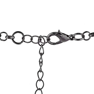 LUX ACCESSORIES Classic 80s Gothic Rosary Cross Beaded Pendant Necklace (HEM)