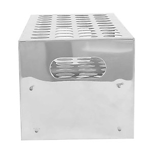 Stainless Steel Punch plate Test Tube Rack 40 Holes Large Capacity Lab Test Tube Holder Laboratory Experiment Fixing Accessories(15.5 * 40mm) Tube Racks
