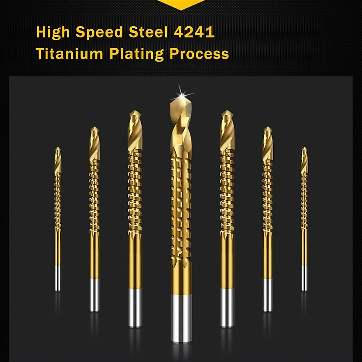 DINGGUANGHE-CUP Drill Bits Serrated Cobalt Drill Bit Set Spiral Screw Metric Composite Tap Drill Bit Tap Twist Drill Bit Set Power Tool Accessories (Color : 6Pcs Drill)