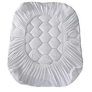 Full Mattress Pad, 8-21" Deep Pocket Protector Ultra Soft Quilted Fitted Topper Cover Fit for Dorm Home Hotel -White