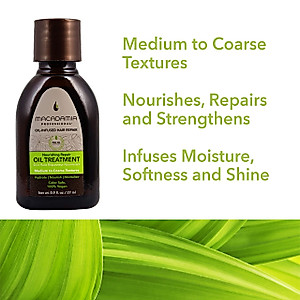 Macadamia Professional Hair Care Sulfate & Paraben Free Natural Organic Cruelty-Free Vegan Hair Products Nourishing Hair Repair Oil Treatment-0.9oz