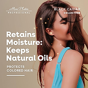 Mon Platin Natural Silk Therapy Salt-Free Shampoo for Straightened Hair - Protects Keratin & Brazilian Treatments, Sulphate-Free Formula, Keeps Hair Vibrant, 400ml