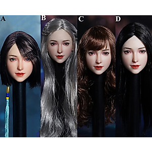 HiPlay 1/6 Scale Female Figure Head Sculpt, Charming Girl Doll Head for 12 Inch Action Figure TBLeague JIAOUDOLL HS108(C)