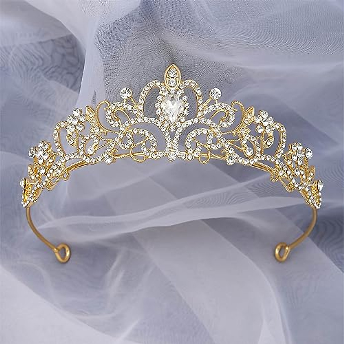 CIEHER Gold Tiara Crowns for Women Girls Princess Crown Tiaras for Women Tiaras for Girls Bridal Wedding Prom Quinceanera Birthday Crown Christmas Crown Gifts Hair Accessories for Women Girls