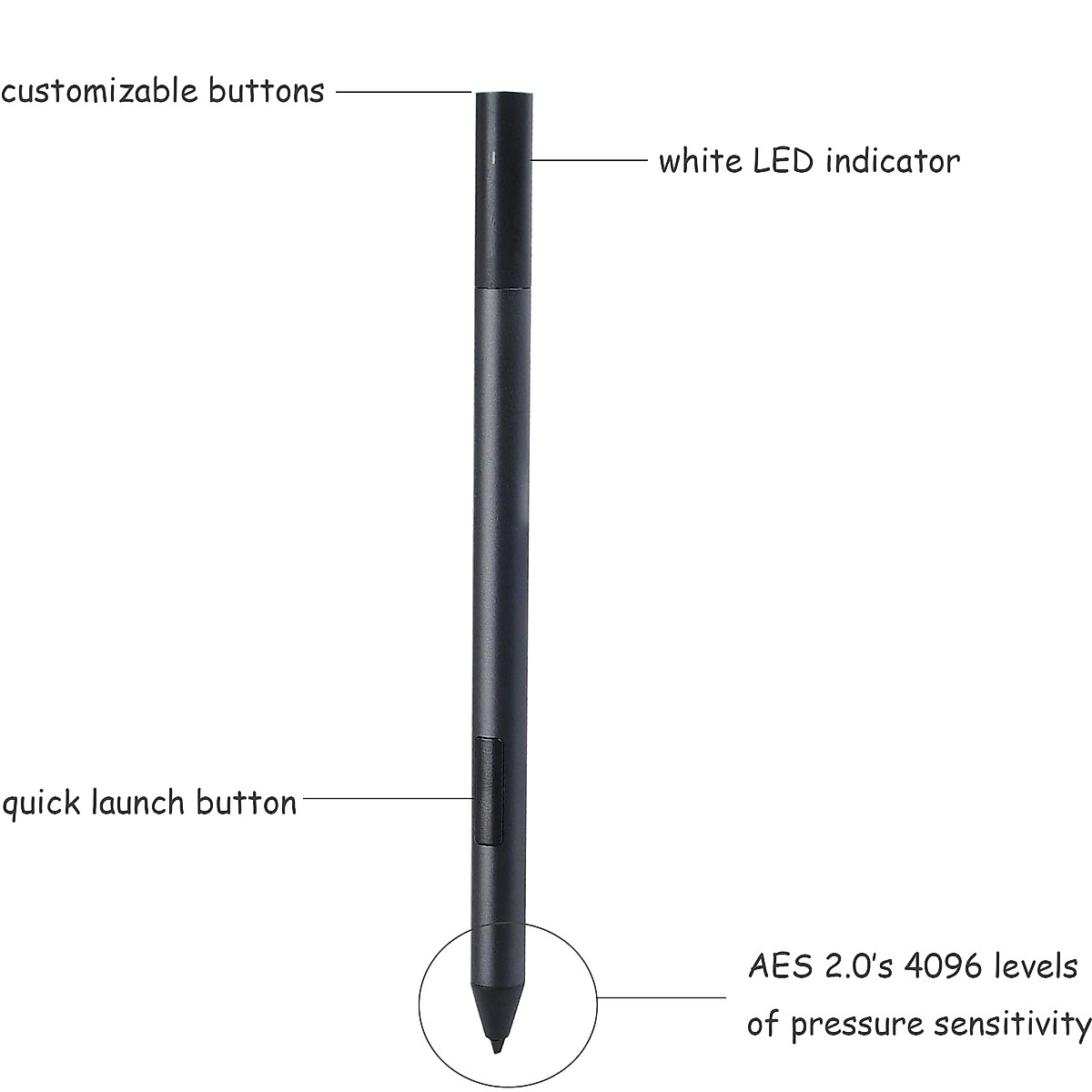 Active Pen PN557W Bluetooth Compatible with Dell Active Pen PN557W,PN556W Compatible with Latitude 5289 2-in-1, Insipron 7420 2-in-1, Precision 5530 2 in 1, XPS 9310 2-in-1