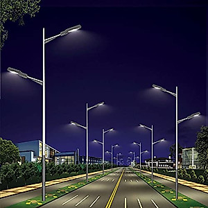 GLW 200W Solar Street Light with Motion Sensor Outdoor Lights 8000LM Dusk to Dawn Solar Flood Lights IP66 Waterproof LED Security Light for Garage,Yard,Parking Lot,Basketball Court and More(2 Pack)