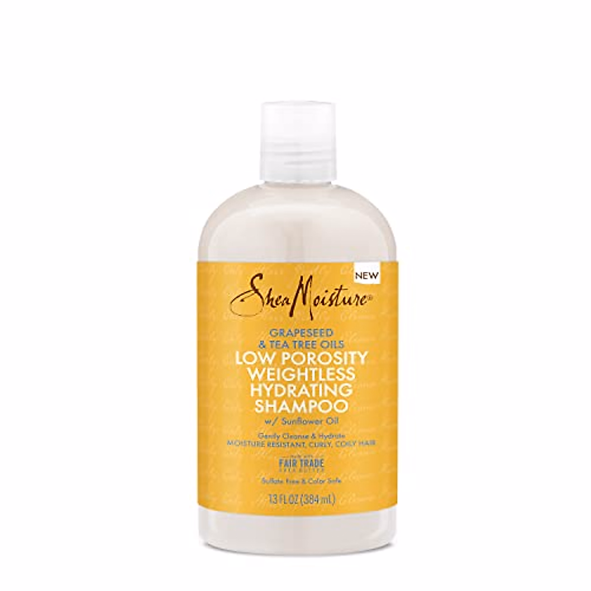 SheaMoisture Low Porosity Weightless Hydrating Shampoo For Moisture Resistant, Curly, Coily Hair Lightweight Hair Shampoo 13 fl oz