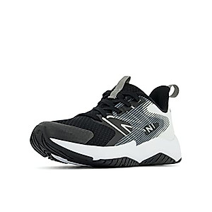New Balance Kid's Rave Run V2 Lace-up Sneaker, Black/White, 2 Little Kid