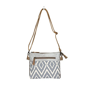 Myra Bag womens Blaze Upcycled Canvas & Leather Crossbody Bag S-1331