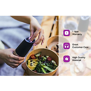 KSL Gravity Electric Salt and Pepper Grinder Set - Adjustable Motorized Electrical Powered Auto Shakers - Automatic Power Mill - Automated Battery Electronic Crusher - Christmas Mother's Day Gift Kit