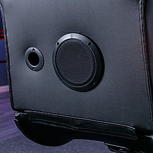 X Rocker Trident Pedestal Video Gaming Chair, Wireless Audio, Backrest Mounted Subwoofer, Padded Armrest, Amazon Exclusive, Black and Gold