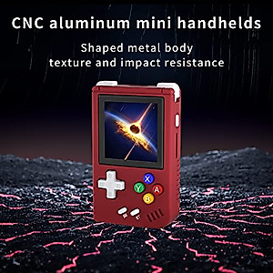 RG Nano Retro Handheld Game Console,RG Nano Portable Game Mini Aluminum Alloy with 1.54 Inch IPS Screen,rg Nano with 64G TF Card Pre-Installed 5405 Games Supports Clock Hi-fi Speaker
