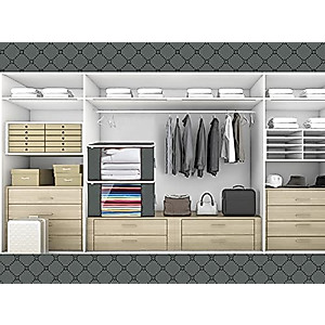 Clothing Organizer, 90L Extra Large Clothes Blanket Storage Bags,Thicker Fabric Closet Organizers and Storage(2 Pcs, 90L, Gray)