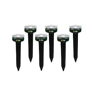 Senca 2-in-1 LED Solar Light Powered Sonic Mole Repellent: Ultrasonic Pest Repeller, Repel Mole, Gopher, Snake, Vole, Mouse for Outdoor Lawn Garden Yards Pest Control Rodent Repellent, Waterproof (6)