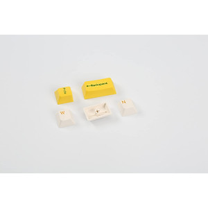 104 + 27 Keycap Set, Dye-Sublimation PBT Keycaps, Cherry Profile Custom Keycaps for DIY Cherry MX Mechanical Gaming Keyboards, Lemon Lime