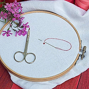 GIEMSON Embroidery Hoop 12 Pieces 8 Inch Round Embroidery Hoops Bamboo Circle Cross Stitch Hoop for Embroidery and Art Craft Sewing