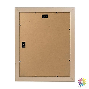 MBC MAT BOARD CENTER, 11x14 Ornate Picture Frame, Silver Beige Color, Matted to 8x10 - White Mat - Tempered Glass