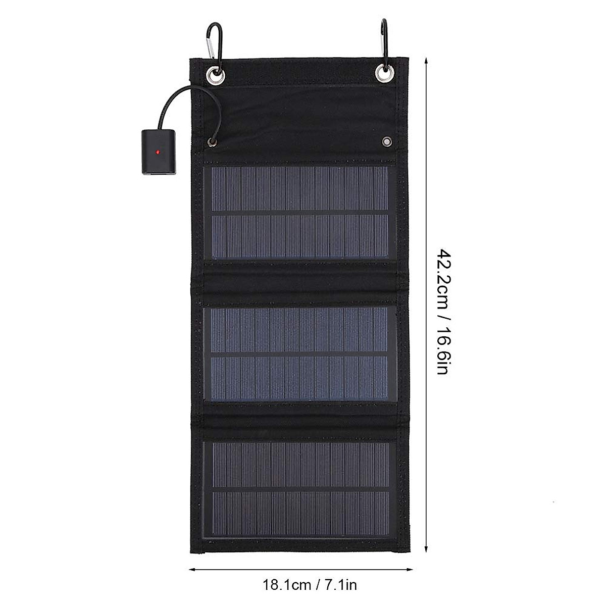15W Portable Solar Panel, Foldable Pack Solar Charger, Waterproof Solar Powered Charging Panels Boards for Cameras/Laptops/Car Batteries/Solar Street Lights/Outdoor Activities