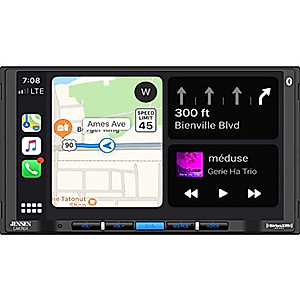 Jensen CAR710X 7” Mechless Multimedia Receiver with Apple CarPlay l Android Auto l SiriusXM-Ready l Built-in Bluetooth l 240 Watts MOSFET Power (60W x 4)