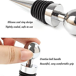 Wine Stopper Bottle Stopper - Wine Saver, Reusable Wine Corks For Beverage, 4-Pack Silicone Wine Stopper For Gifts, Bar, Holiday Party, Wedding