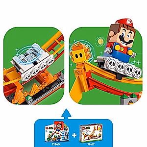 LEGO Super Mario Lava Wave Ride Expansion Set 71416, with Fire Bro and 2 Lava Bubbles Figures, Collectible Toy to Combine with a Starter Course Game