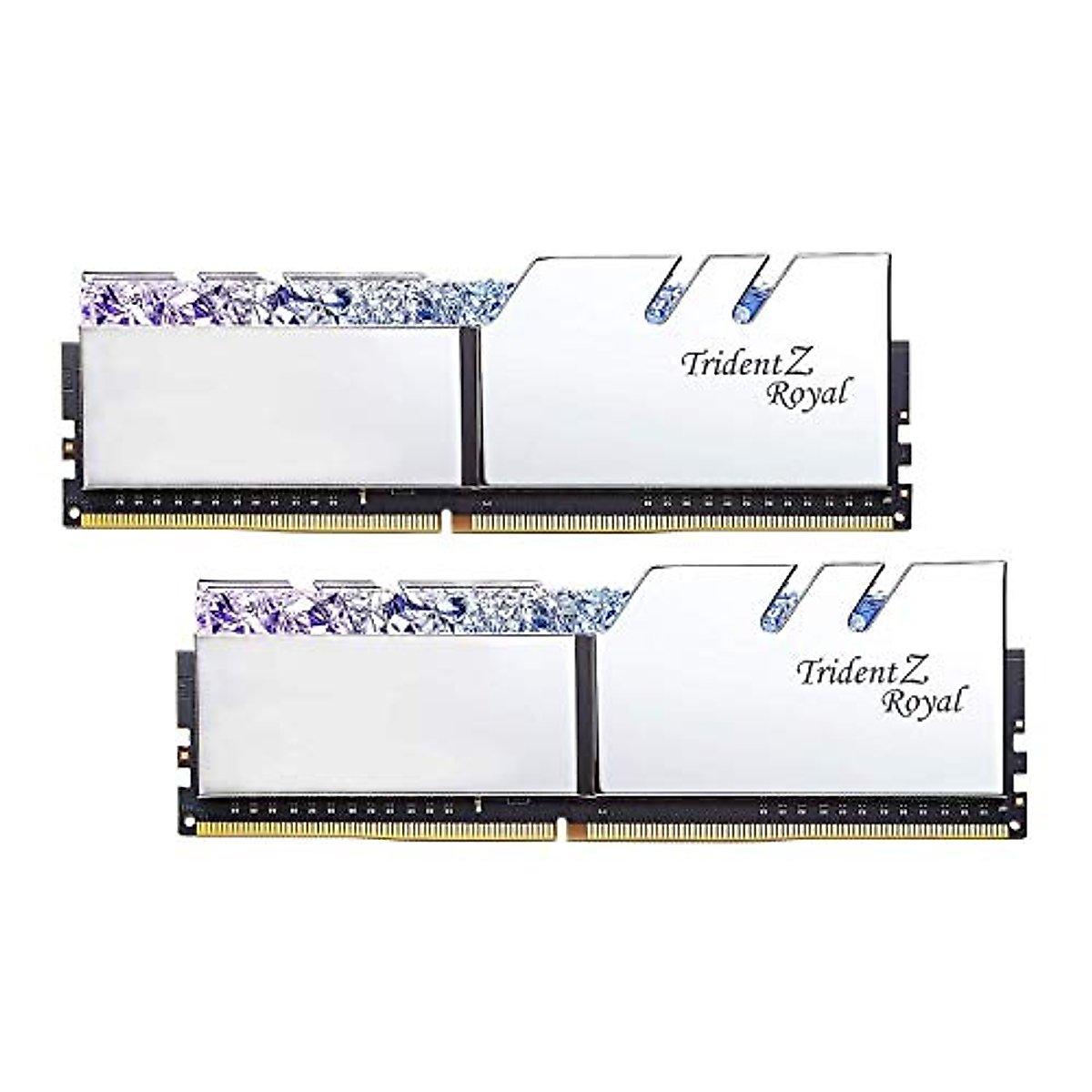 G.SKILL Trident Z Royal Series (Intel XMP) DDR4 RAM 32GB (2x16GB) 3200MT/s CL16-18-18-38 1.35V Desktop Computer Memory UDIMM - Silver (F4-3200C16D-32GTRS)