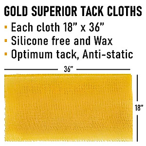 Eshazu Superior Tack Cloths (Box of 06) - Tack Rags for Woodworking and Painters Professional Grade - Removes Dust, Sanding Particles, Cleans Surfaces - Wax and Silicone Free, Anti-Static