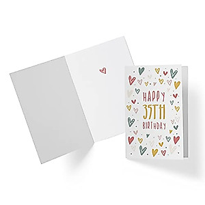 35th Birthday Card for Him Her - 35th Anniversary Card for Dad Mom - 35 Years Old Birthday Card for Brother Sister Friend - Happy 35th Birthday Card for Men Women | Karto – Heart Doodles