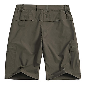 SVACUAM Men's Relaxed Fit Stretch Quick Dry Work Shorts(Army Green,38)