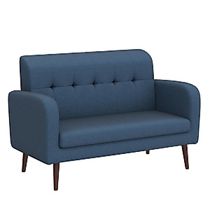 ATTICA 50'' Modern Fabric Loveseat Sofa,Office Couch for Small Space, Living Room Soft Futon,Small Couch for Bedroom (Grey) (M-6655)