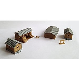 Outland Models Train Railway Layout Country Farm House Shed Cottage Set N Scale