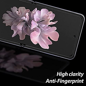 WHITESTONE DOME GLASS [1SET 4PCS] for Samsung Galaxy Z Flip 3 Premium Film Screen Protector Anti-Shock,HD Clear,Self Healing EPU Film for Galaxy Z Flip 3