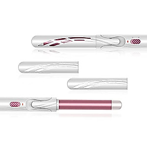 ABHI 2 in 1 Ionic Hairstyling Flat Irons & Hair Curler with Dual-Layer 200°C Constant Temperature Travel Straightening Styler 28mm/22mm Straight and Curl Hair Iron Straightener - White