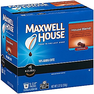 Maxwell House House Blend K-CUP Pods, 18 count (Pack of 6)