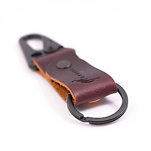 Ford Bronco Belt Clip Leather Keychain Ring Tag