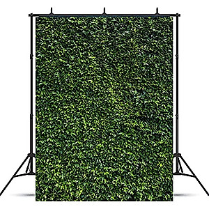 XLL Nature Spring 3D Green Leaves Photography Backdrops Newborn Baby Shower Photo Background Wall Art Wedding Birthday Party Decoration Banner Studio Props Cake Table Booth 8x6ft
