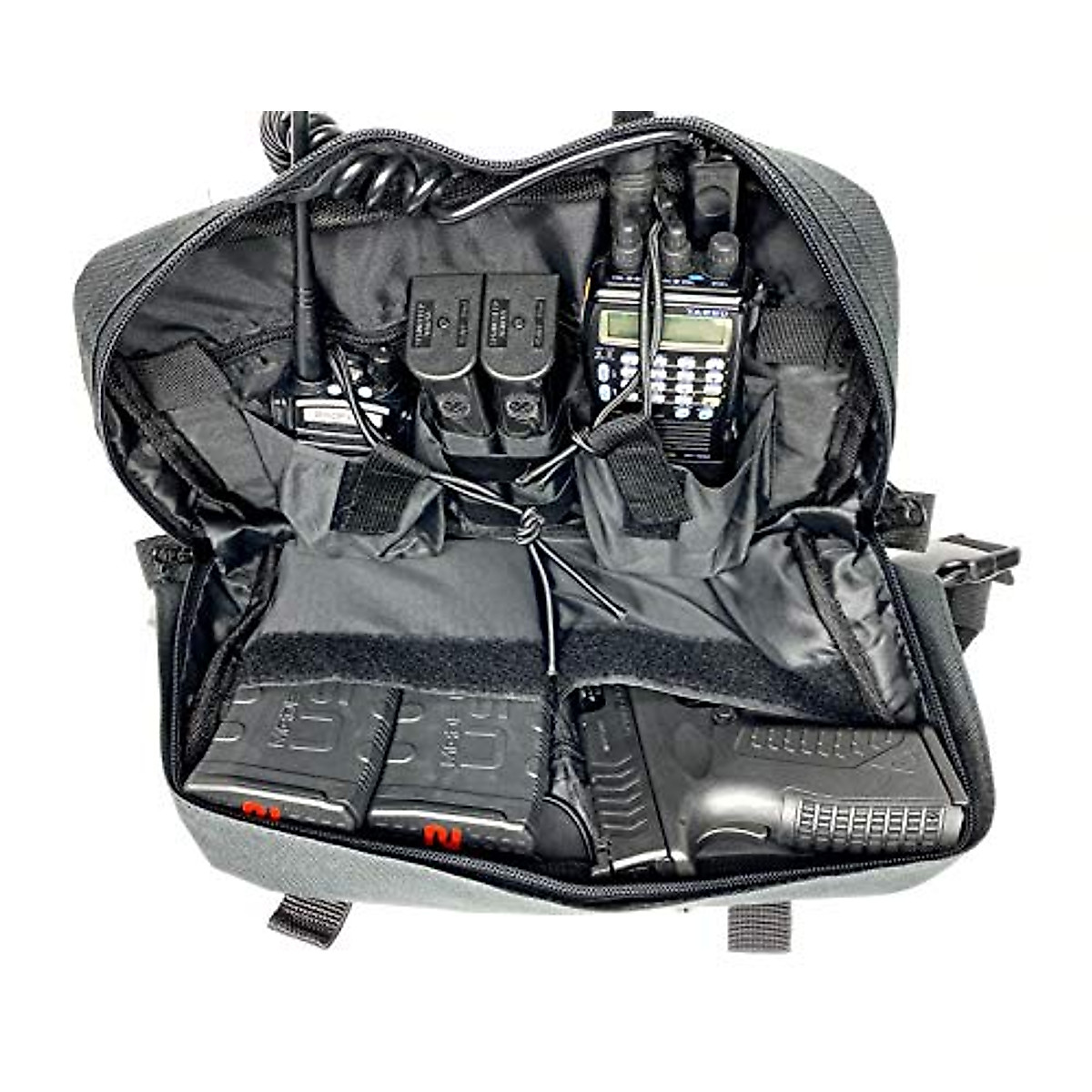 X-FIRE® MOLLE Radio Chest Harness Admin Pouch Pack Tool Bag with Dual Antenna Ports