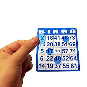 SEETOOOGAMES Bingo Chips Markers Counters - 3/4 inch Plastic Clear Bingo Chips for Bingo Games - Transparent Math Counting Chips for Classroom Teaching - 600 Pieces