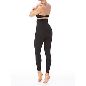 Farmacell High Waisted Leggings for Women Made in Italy - Anti-Cellulite Massage- Seamless Workout Leggings for Women - 133 (Black, S/M)