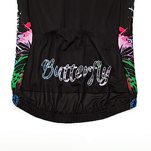 Weimostar Women's Cycling Jersey Short Sleeve Road Bike Biking Shirt Tops Bicycle Clothes with Pockets Black Size M