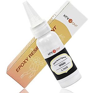 HTVRONT White Resin Pigment Paste - 1.76oz/50ml White Epoxy Dye Pigment, Higher Concentrated & Easy to Mix White Epoxy Pigment for Resin Coloring, Ocean Waves and Water Effects