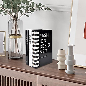Fashion Decorative Book Stack,Set of 3 Hardcover Modern Decorative Books,Fashion Design Book Set for Coffee Table(FASHION/PARIS/STYLE)