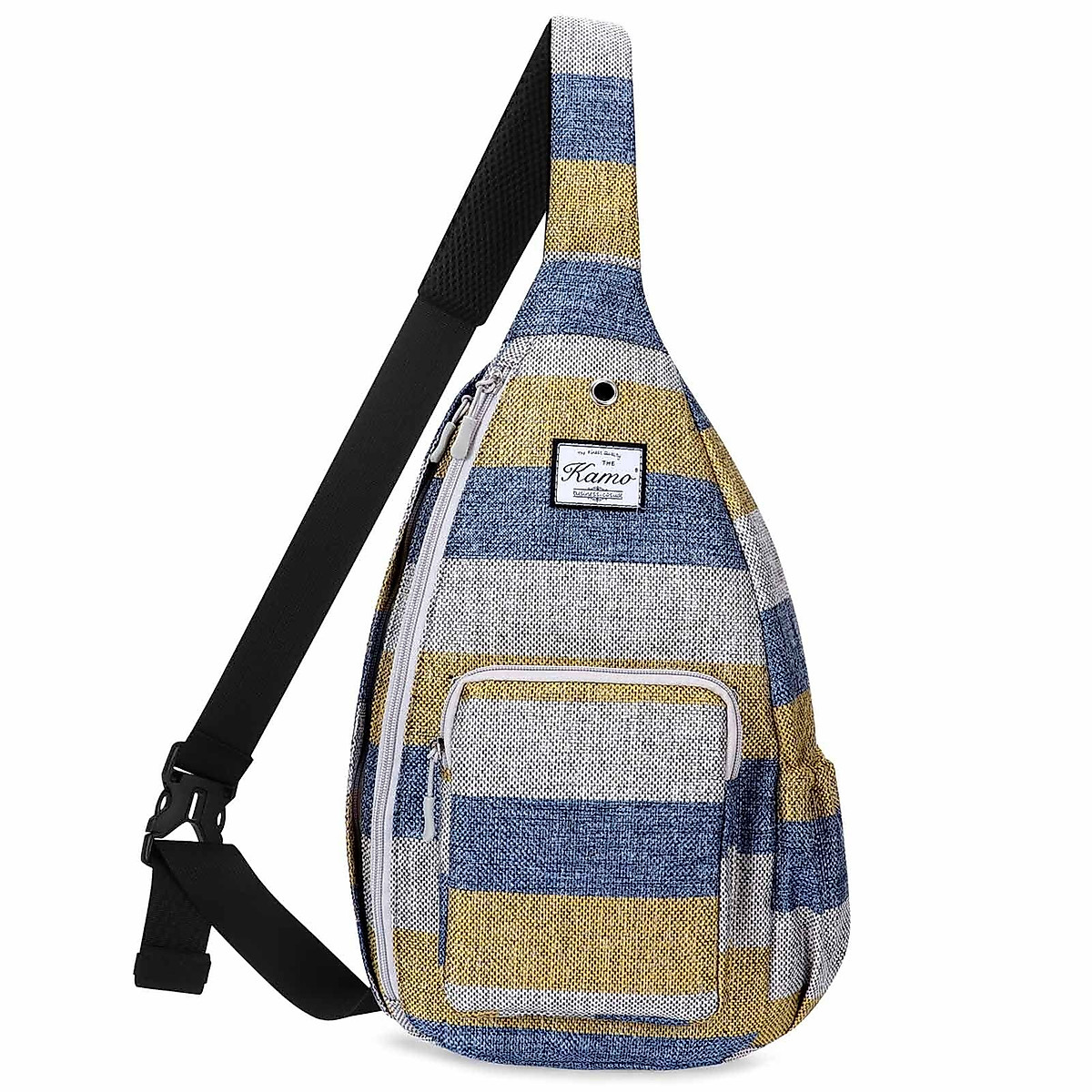 Kamo Sling Backpack Chest Shoulder Bag Crossbody Cycling Travel Hiking Daypack for Men Women With Earphone Hole