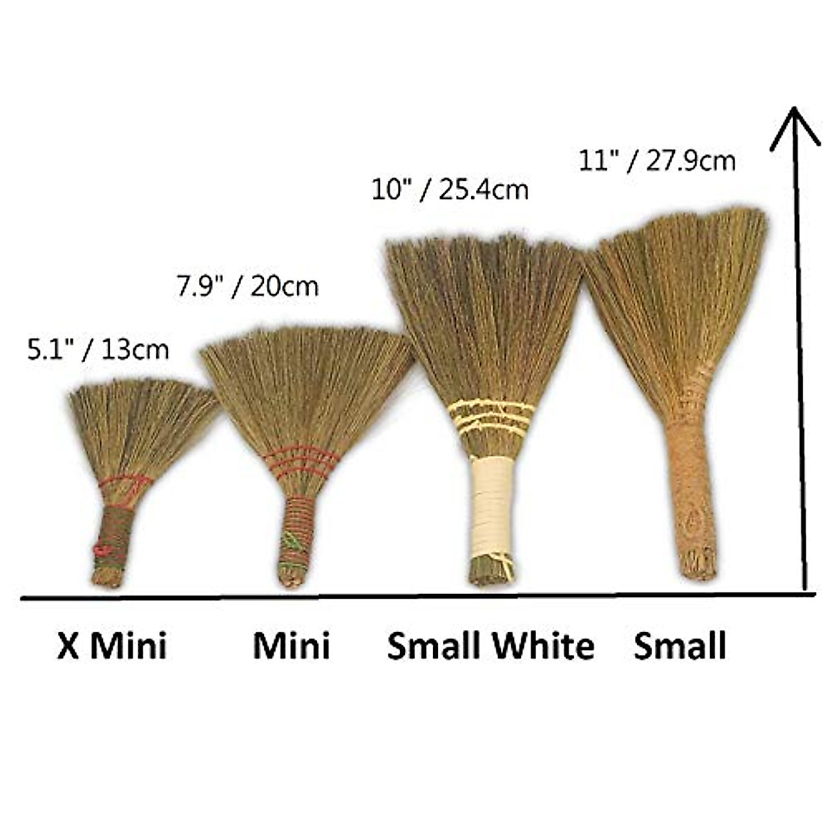 Ann Lee Design Natural Whisk Sweeping Hand Handle Broom (Small and Short, Plain)