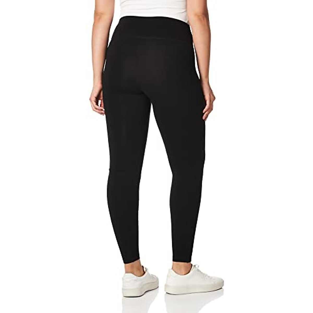 Juicy Couture Women's Essential High Waisted Cotton Legging, Deep Black, Large