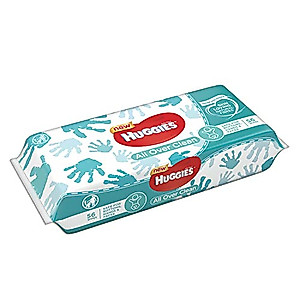 HUGGIES Baby Wipes, All Over Clean, 3 Refills With Resealable Tape Top, 168CT