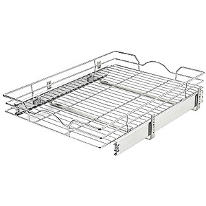 OCG Pull Out Cabinet Organizer (20" W x 21" D), Pull out Drawers for Kitchen Cabinets, Pull Out Shelves for Base Cabinet Organization in Kitchen Bathroom Pantry, Chrome Finish